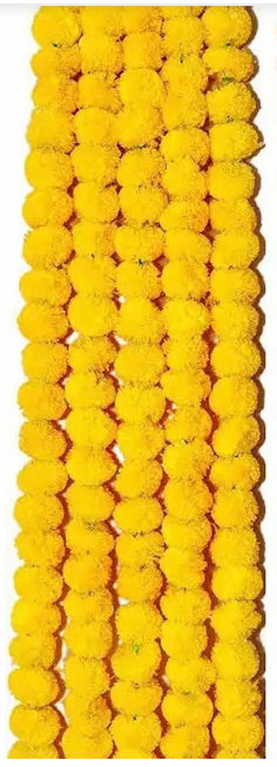 Artifical Marigold Flowers for Decorationgenda Phool Mala 4.6 Feet Set ...
