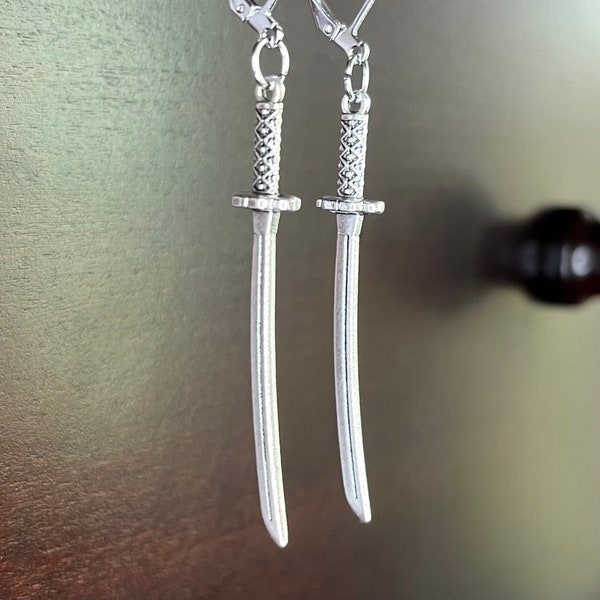 Mens Earrings Katana - Etsy