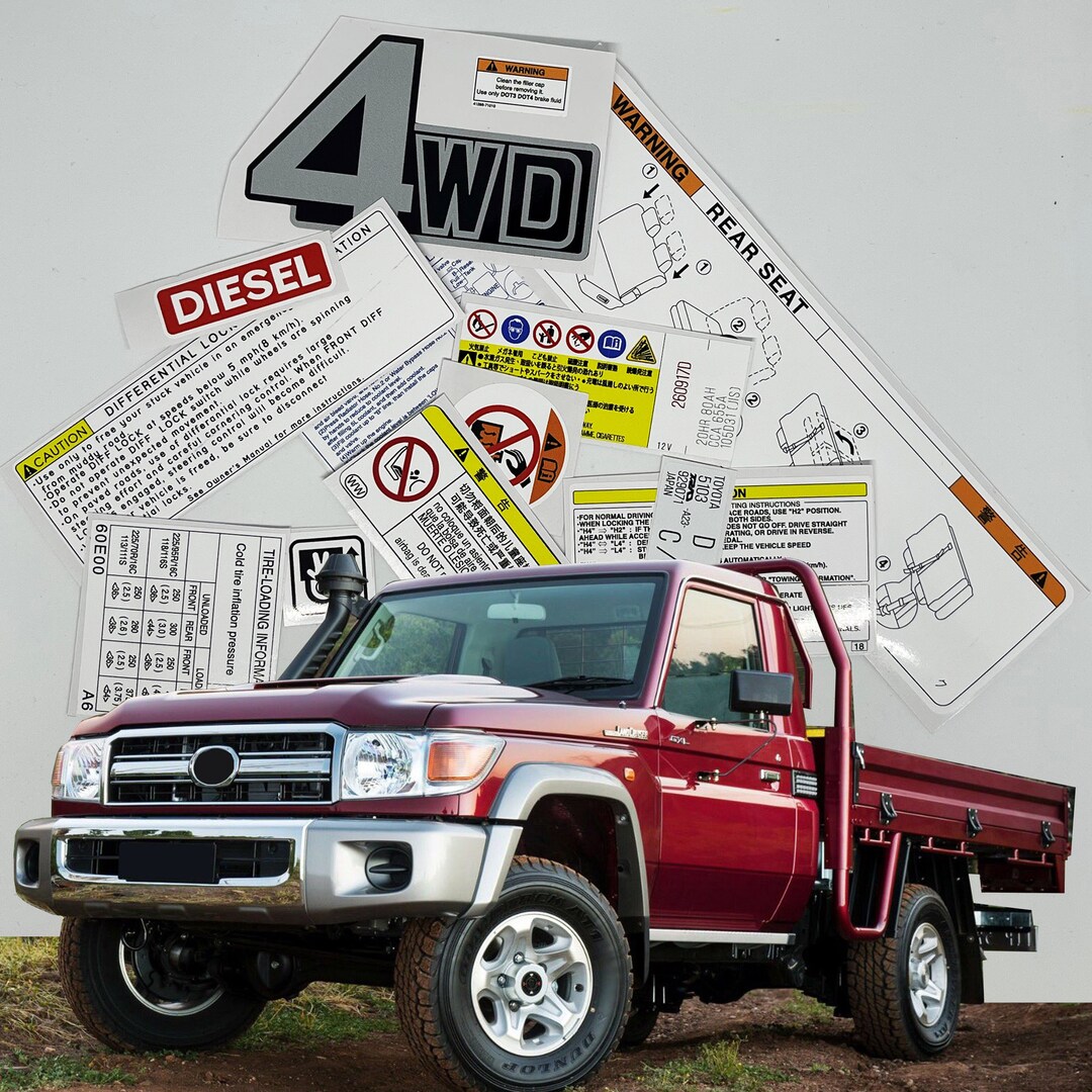 Toyota Land Cruiser 4X4 VDJ79 LC79 Restoration Warning Caution ...