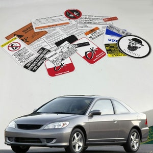 Honda Civic Ex Es7 2000-2005 Restoration Warning Caution Underbonnet ...