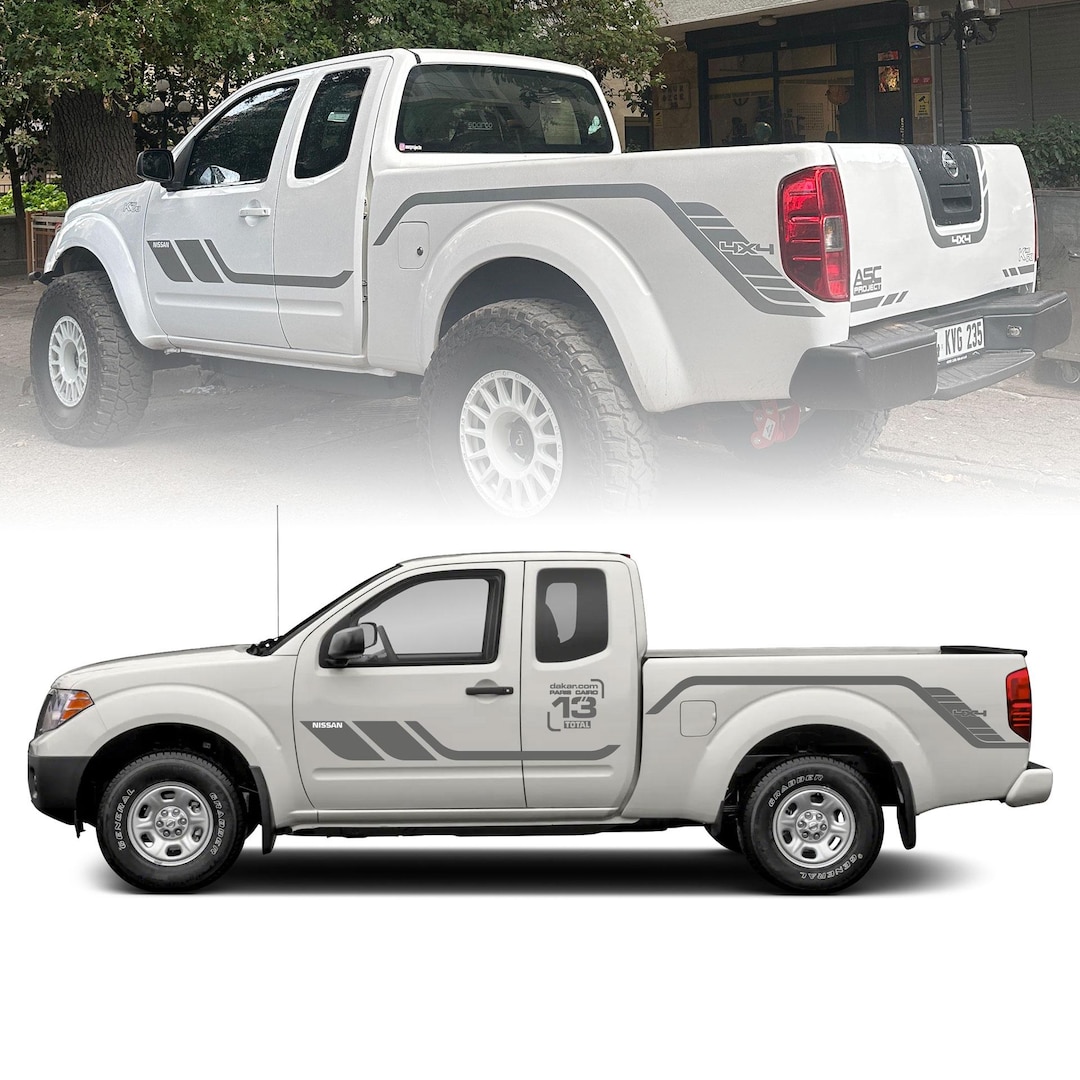 Nissan Frontier Navara D40 Kingcab Side Sticker Vinyl Decal Set Gray - Etsy