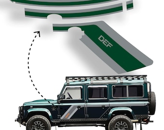 Landrover Defender 90 Land Rover Side Vinyl Sticker Wrap Retro Decal ...