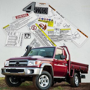 Toyota Land Cruiser 4X4 VDJ79 LC79 Restoration Warning Caution ...