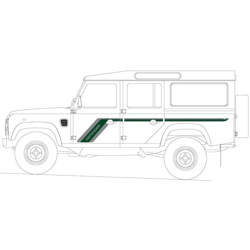 Landrover Defender 90 Land Rover Side Vinyl Sticker Wrap Retro - Etsy