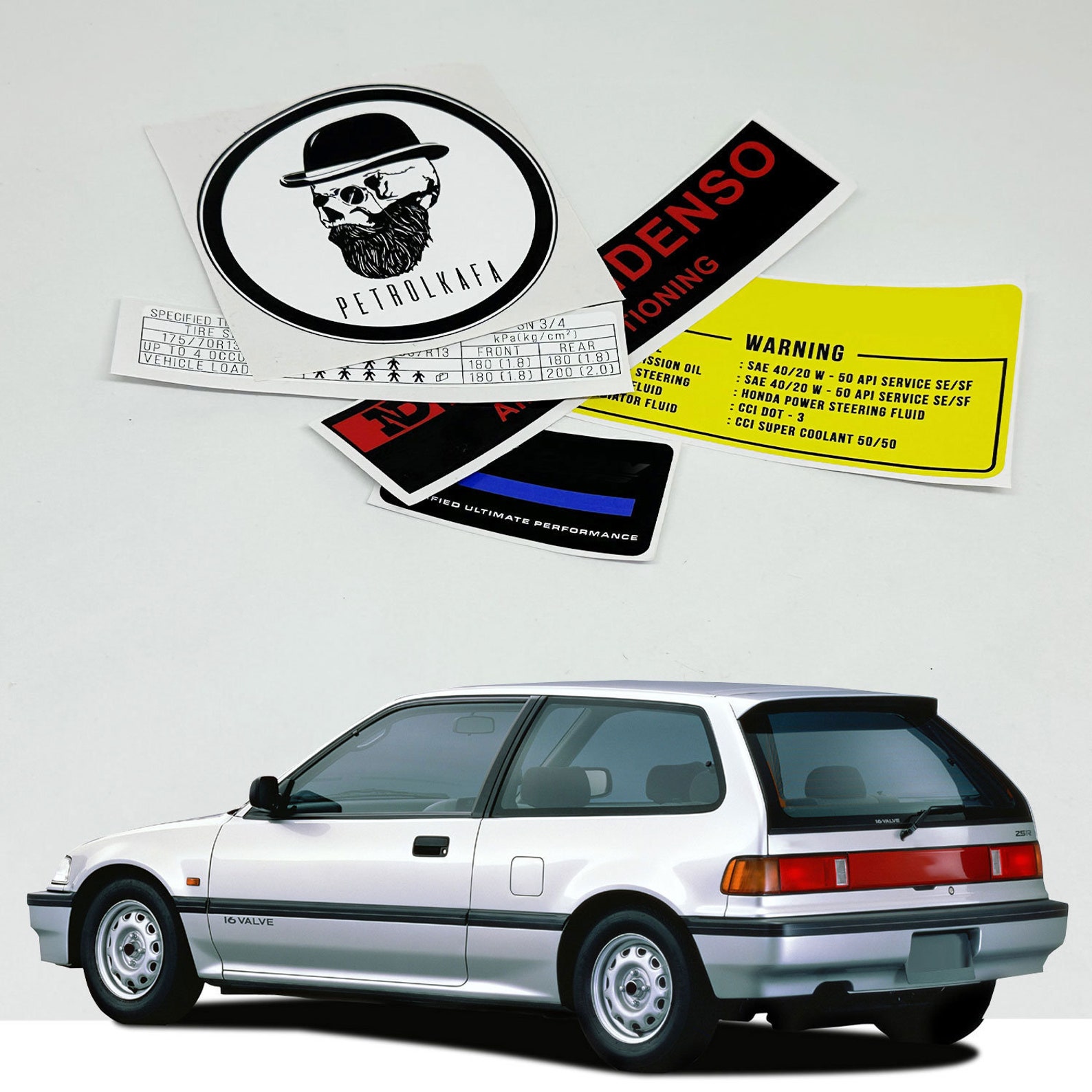 Honda Civic Ef Ed 87-91 Sedan Hb Restoration Warning Caution ...