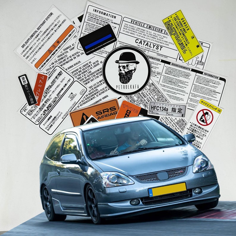 Honda Civic Ep3 Type R Restoration Warning Caution Underbonnet Engine ...