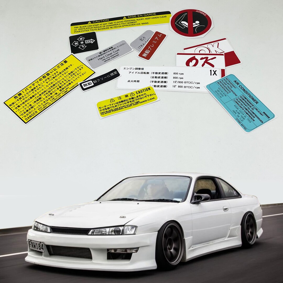 Nissan S13 S14 S Chassis Restoration Warning Caution Underbonnet Engine ...