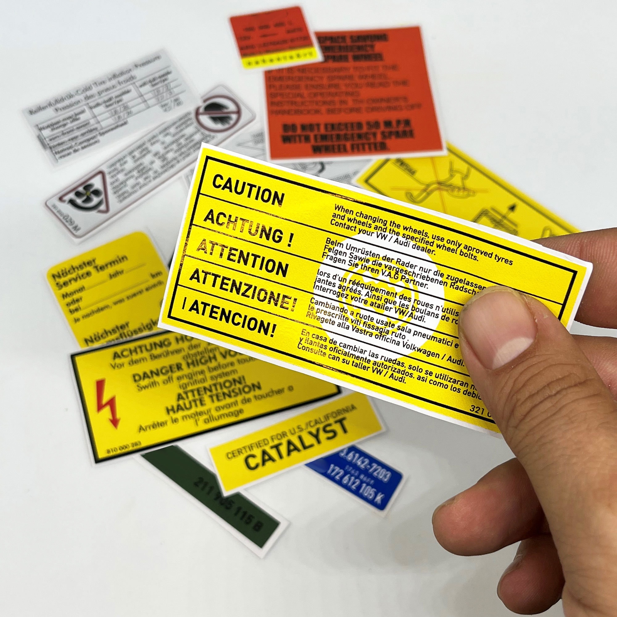 VW Golf MK1 GT Gti Rabbit Restoration Warning Caution Underbonnet ...