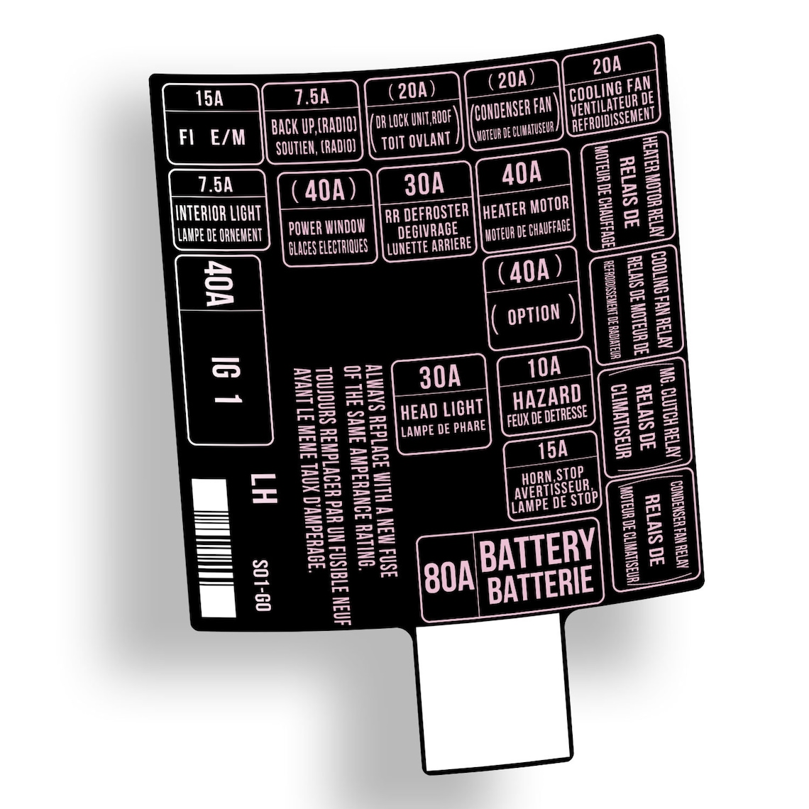 Honda Civic Ek4 Fuse Box Sticker Restoration - Etsy