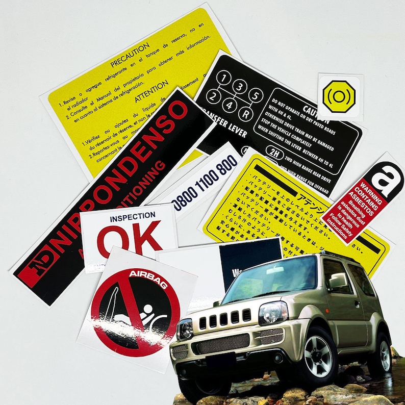 Suzuki Jimny Restoration Warning Caution Underbonnet Engine Bay ...