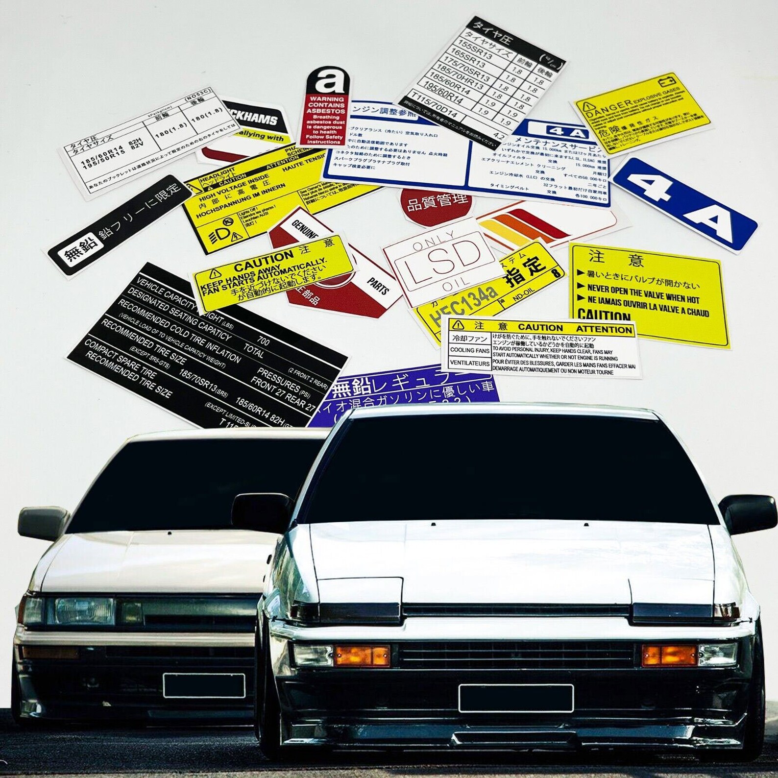 Toyota Ae86 Corolla GTS 1983 1987 4age 4A Restoration Warning Caution ...