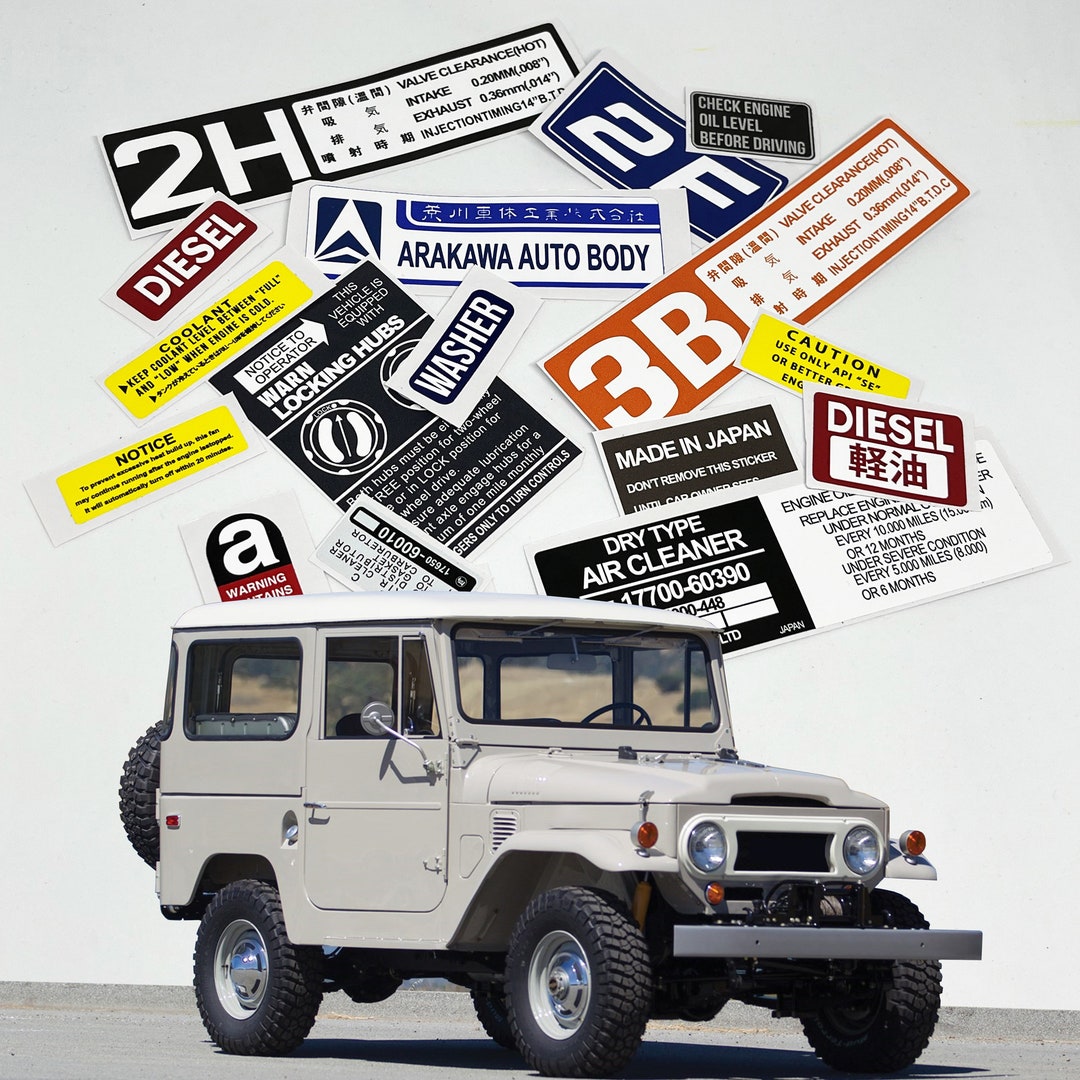 Toyota Fj40 Fj45 FJ Restoration Warning Caution Underbonnet Engine Bay ...