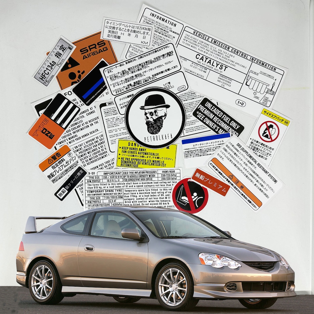 Acura Dc5 Type R Integra Restoration Warning Caution Underbonnet Engine ...