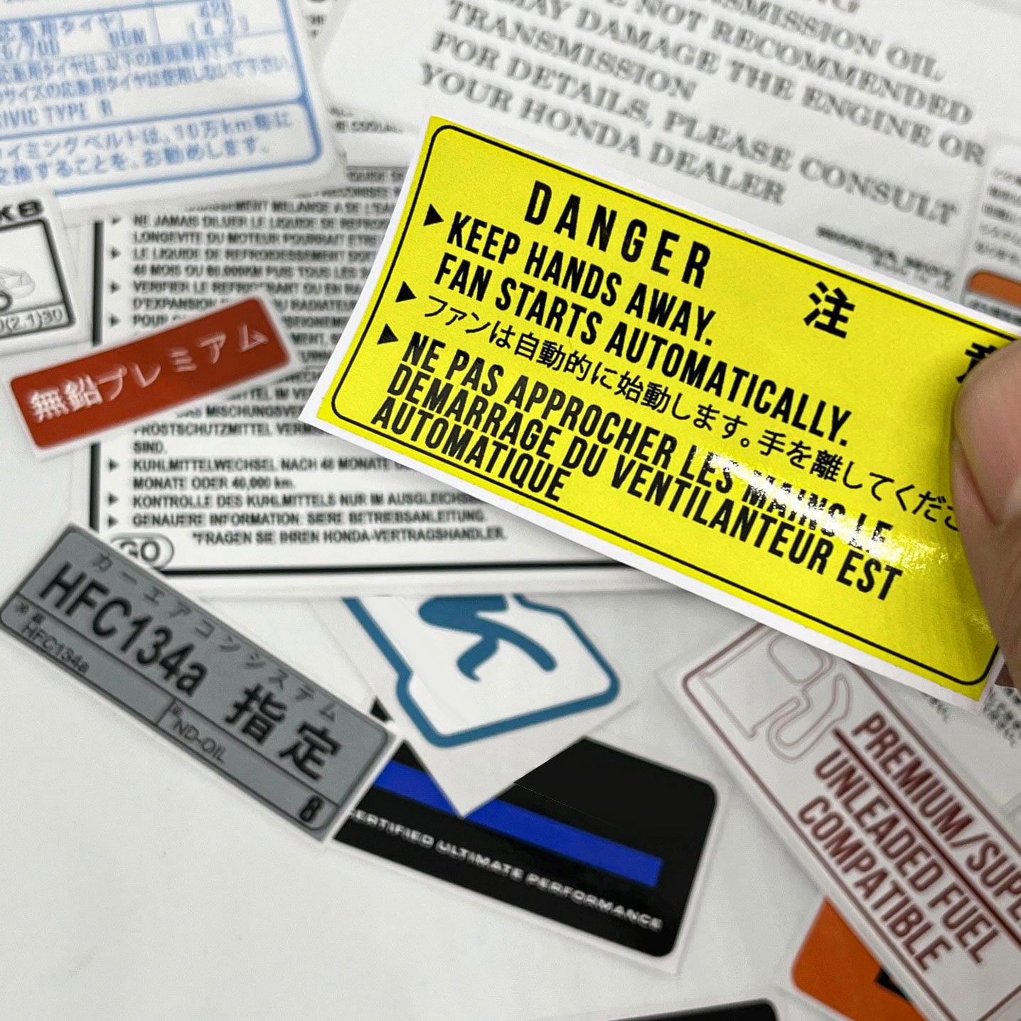 Honda Civic EK9 EM1 1995 2001 Restoration Warning Caution Underbonnet ...