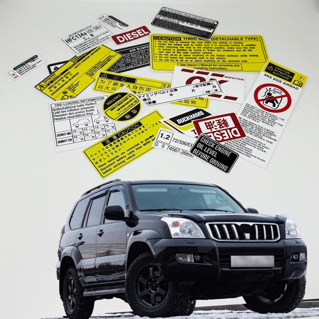 Toyota Landcruiser Prado 3rd Gen J120 Restoration Warning Caution ...