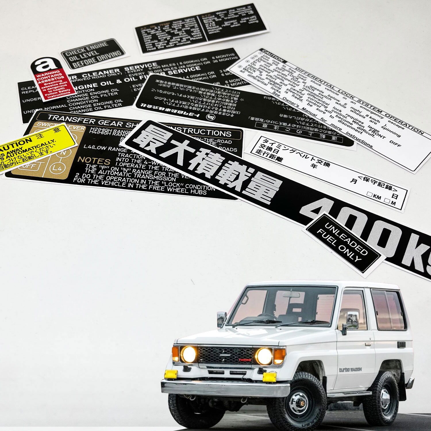 Toyota FJ LJ BJ 70 Series Restoration Warning Caution Underbonnet ...