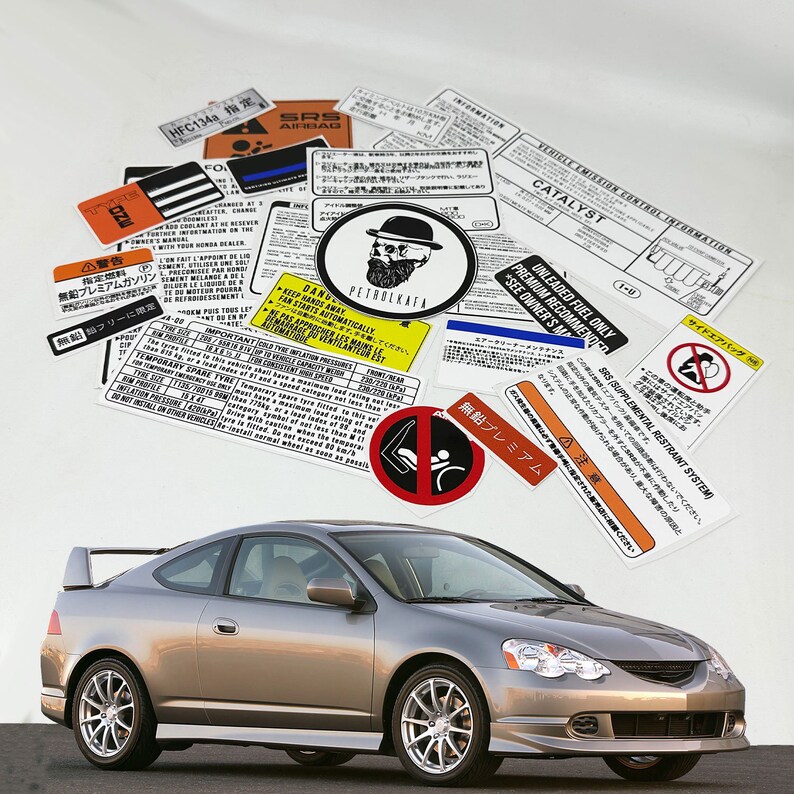 Acura Dc5 Type R Integra Restoration Warning Caution Underbonnet Engine ...