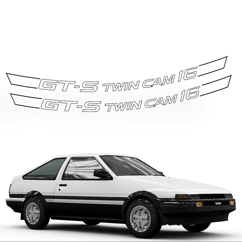 Toyota Corolla GTS AE86 1984-1987 Door Decal Sticker Emblem Twincam 16 ...