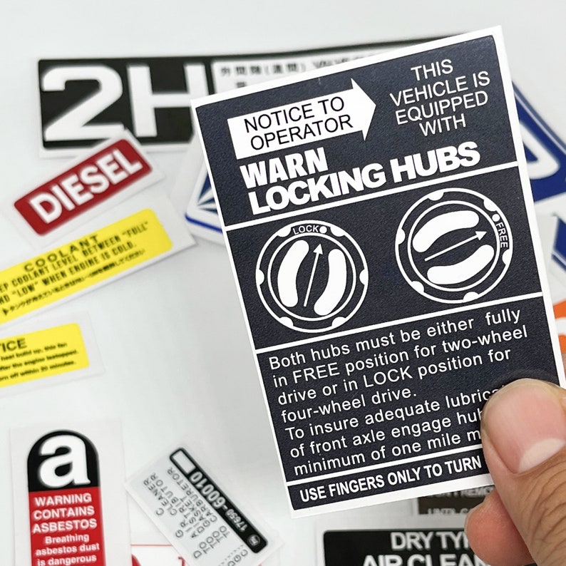 Toyota Fj40 Fj45 FJ Restoration Warning Caution Underbonnet Engine Bay ...