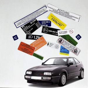 Volkswagen VW Corrado VR6 Restoration Warning Caution Underbonnet ...