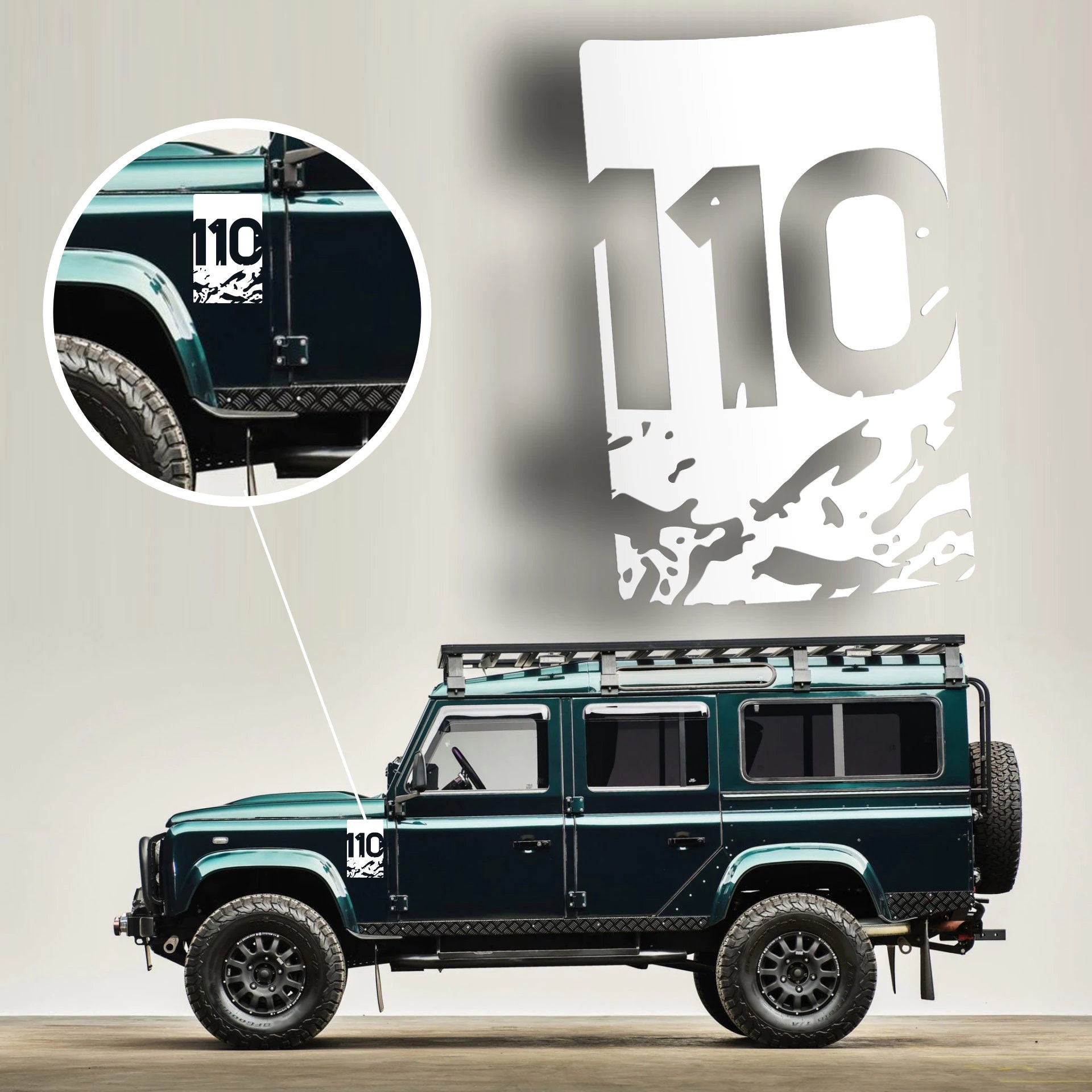 Land Rover Defender Fender Sticker Decal Label Emblem 90 110 X2 Set ...