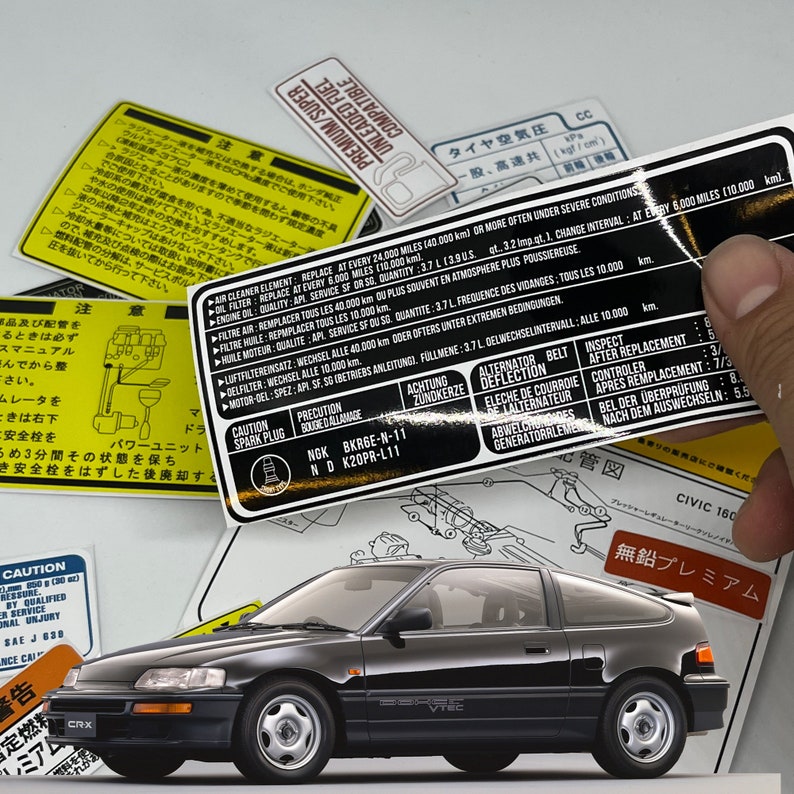 Honda Crx Cr-x Del Sol Sir 1984–1991 Restoration Warning Caution ...