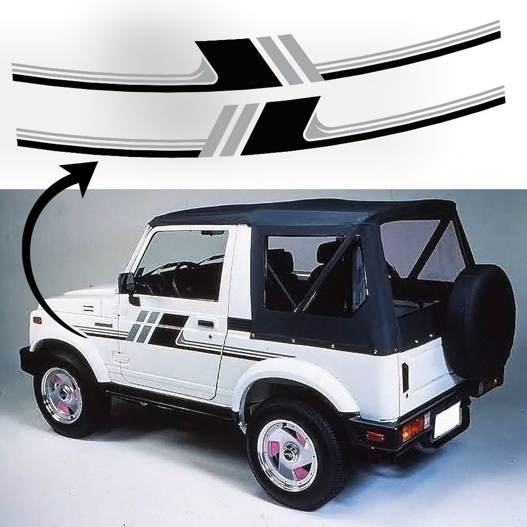 Suzuki Samurai SJ SJ 410 430 Hardtop Softtop Side Sticker Vinyl Car ...