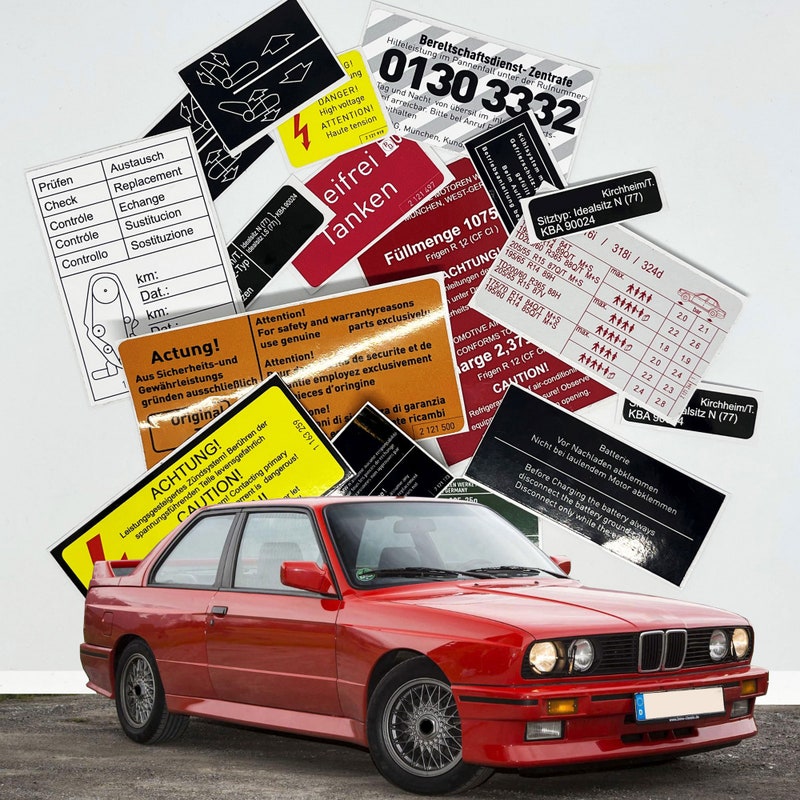 Bmw E30 Engine Decals - Etsy