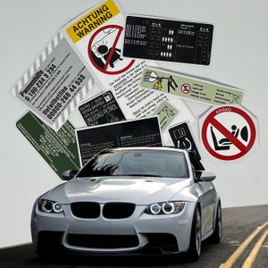 Bmw E90 E92 M3 Cabrio Wagon Sedan Restoration Warning Caution ...
