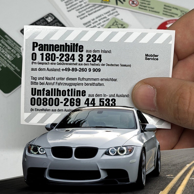 Bmw E90 E92 M3 Cabrio Wagon Sedan Restoration Warning Caution ...