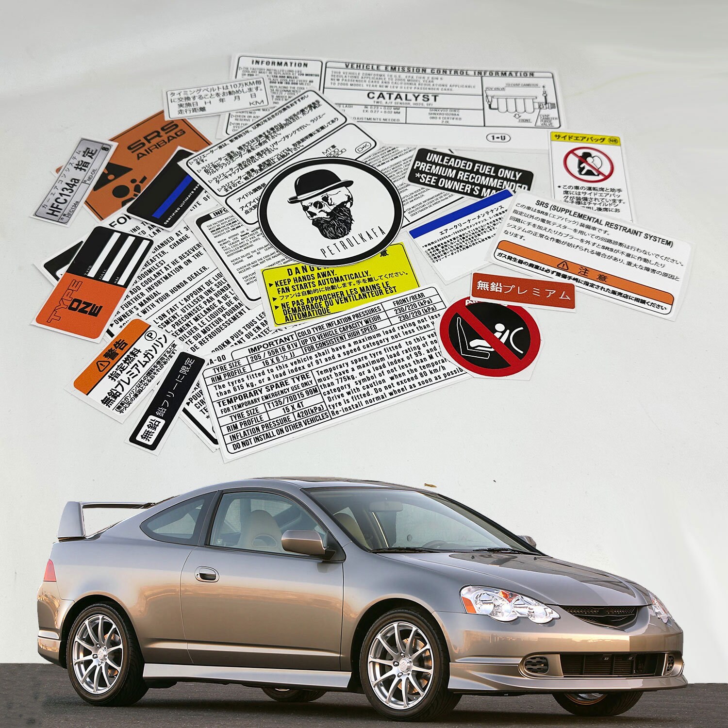 Acura Dc5 Type R Integra Restoration Warning Caution Underbonnet Engine ...