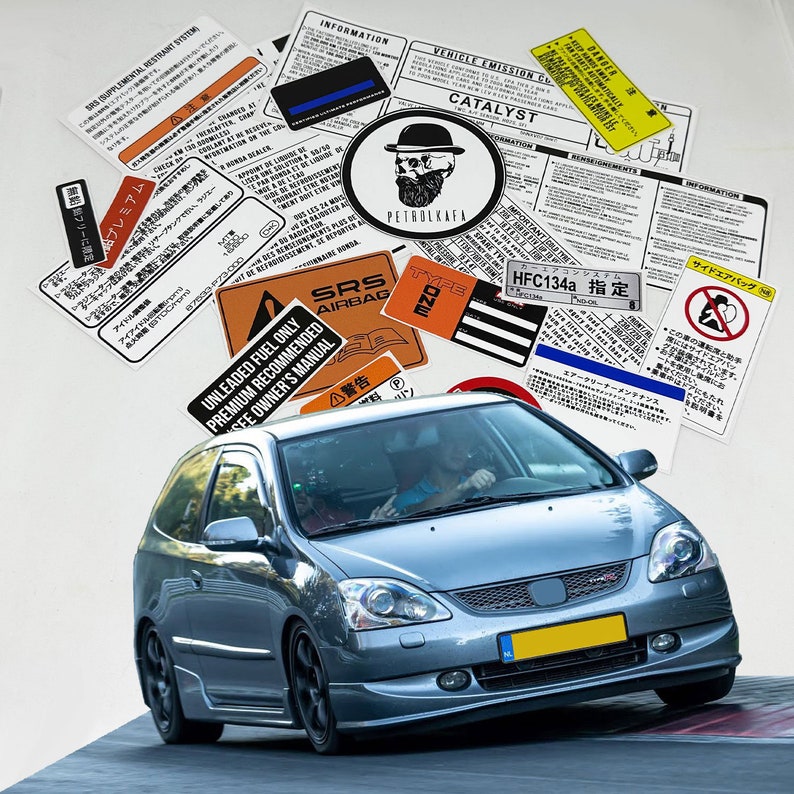 Honda Civic Ep3 Type R Restoration Warning Caution Underbonnet Engine ...