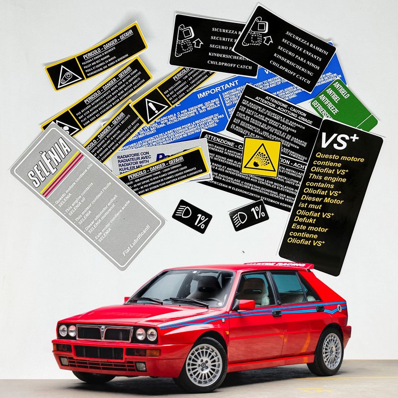 Lancia Delta Hf Integrale Restoration Warning Caution Underbonnet ...
