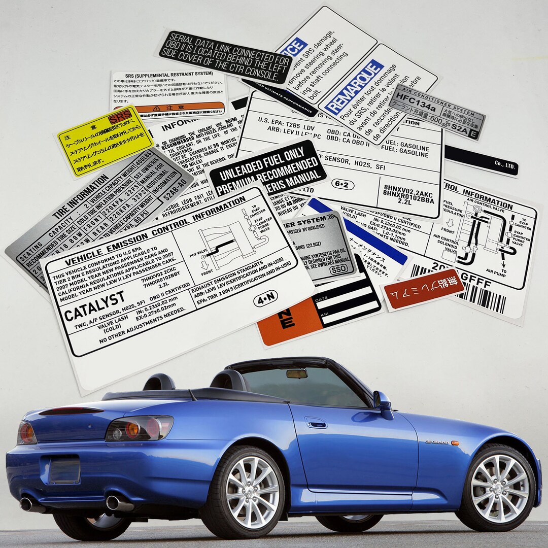 Honda S2000 S2krestoration Warning Caution Underbonnet Engine Bay ...