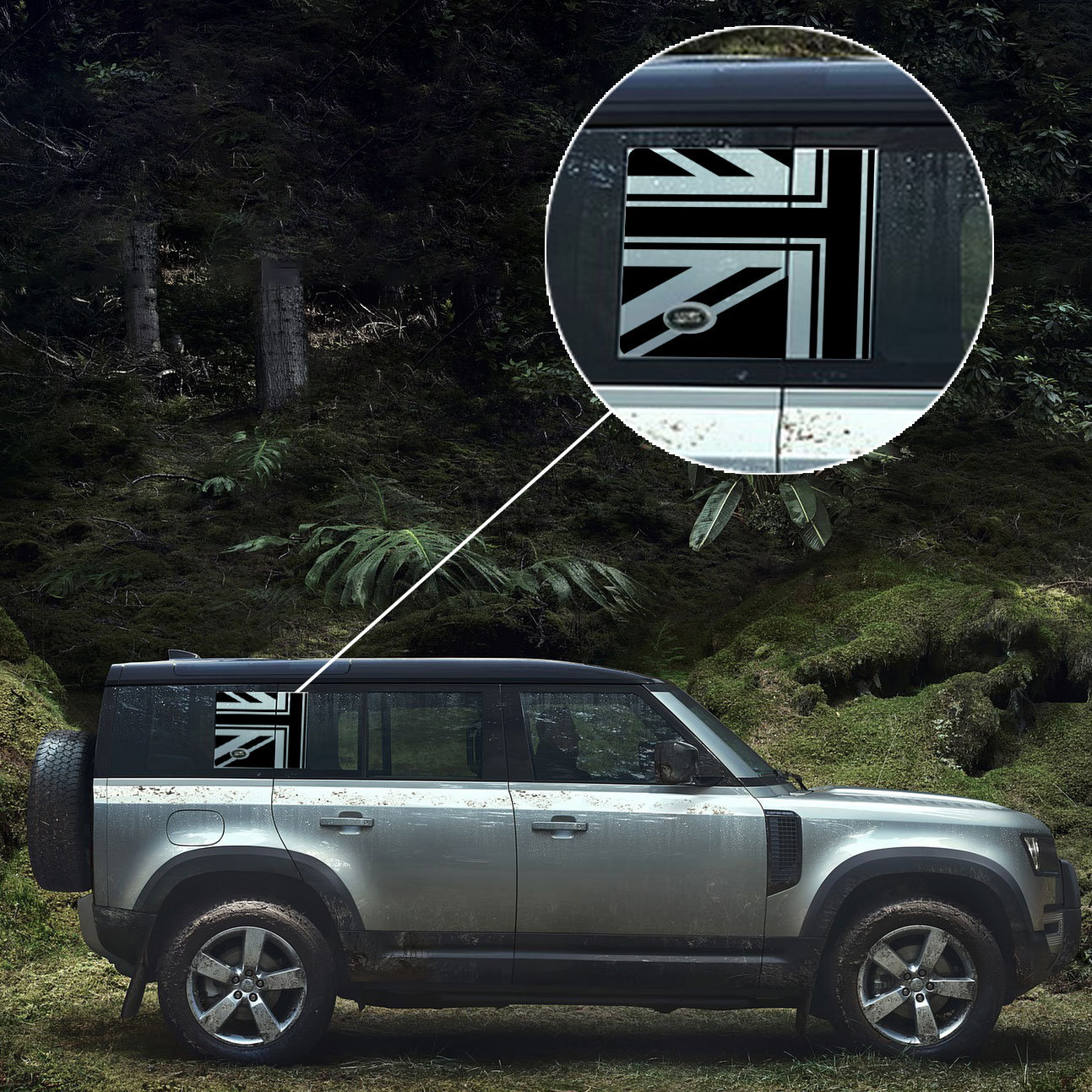 New Defender 110 Side Panel Sticker Vinyl Matte Black - Etsy
