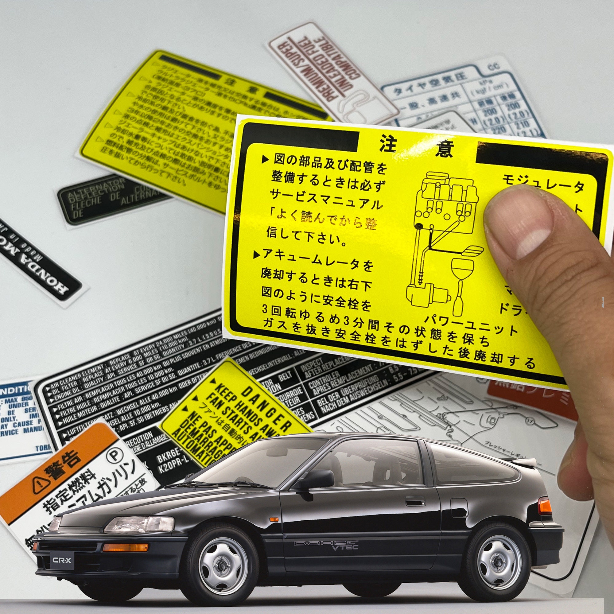 Honda Crx Cr-x Del Sol Sir 1984–1991 Restoration Warning Caution ...