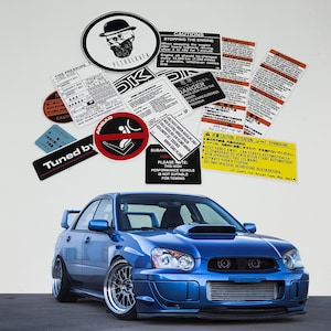Subaru Impreza Wrx Sti Blobeye Car Restoration Warning Stickers Emblem ...