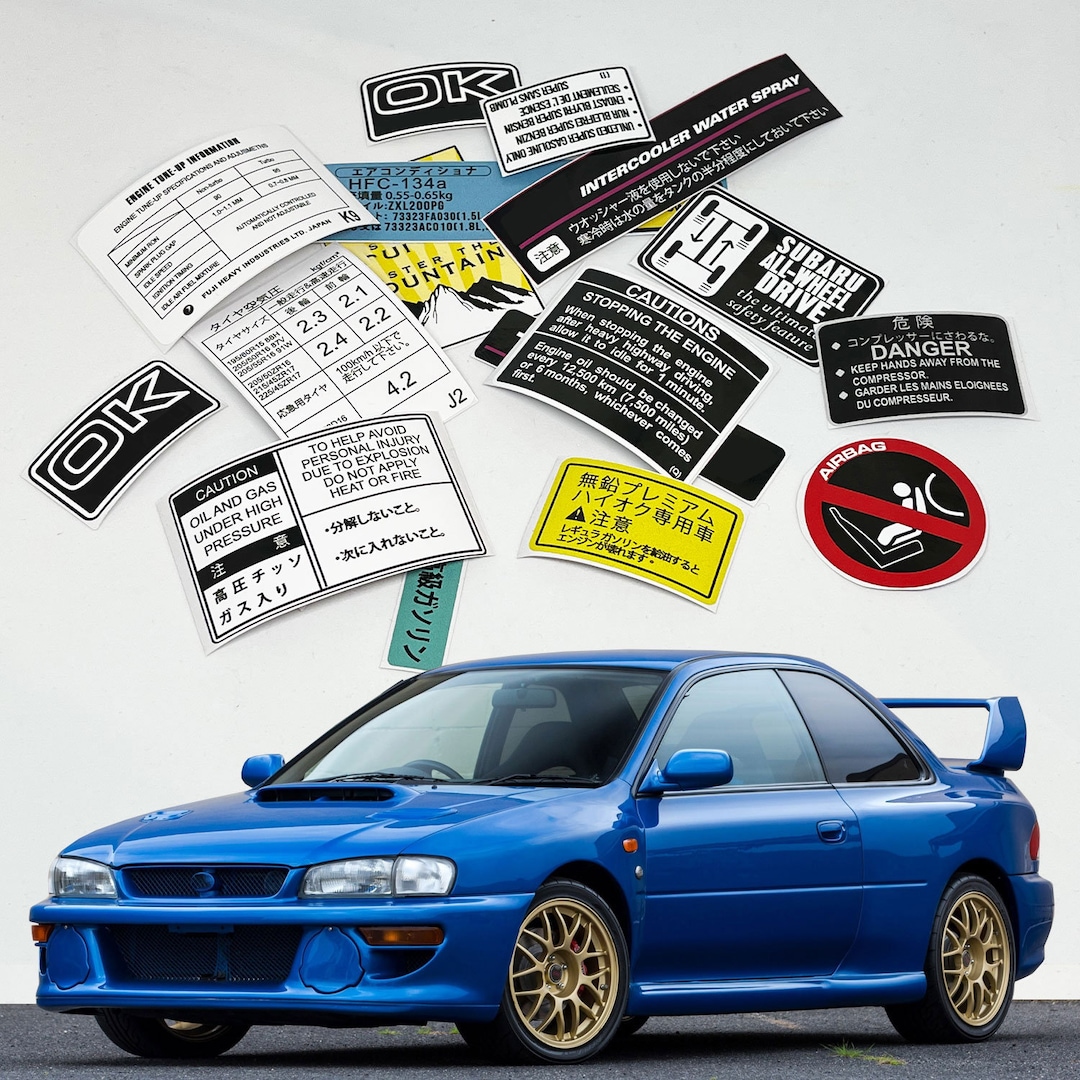 Subaru Gc8 Impreza Wrx Sti Restoration Warning Caution Underbonnet ...