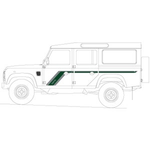 Landrover Defender 90 Land Rover Side Vinyl Sticker Wrap Retro Decal ...