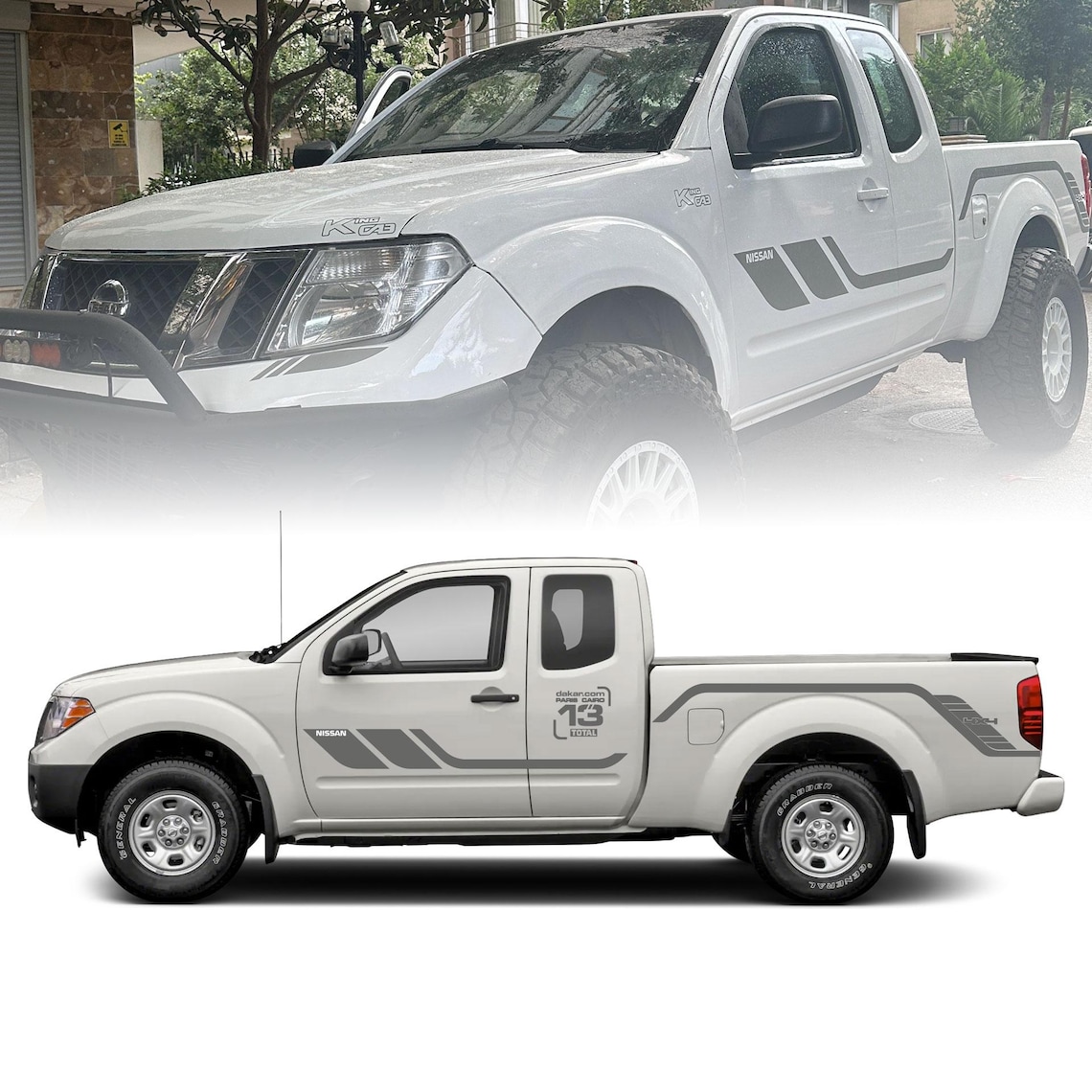 Nissan Frontier Navara D40 Kingcab Side Sticker Vinyl Decal Set Gray - Etsy