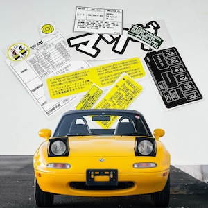 Mazda MX5 NA Restoration Warning Caution Underbonnet Engine Bay ...