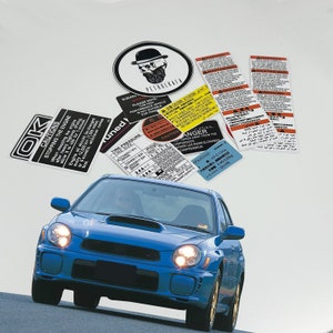 Subaru Impreza Wrx Sti Bugeye Car Restoration Warning Stickers Emblem ...