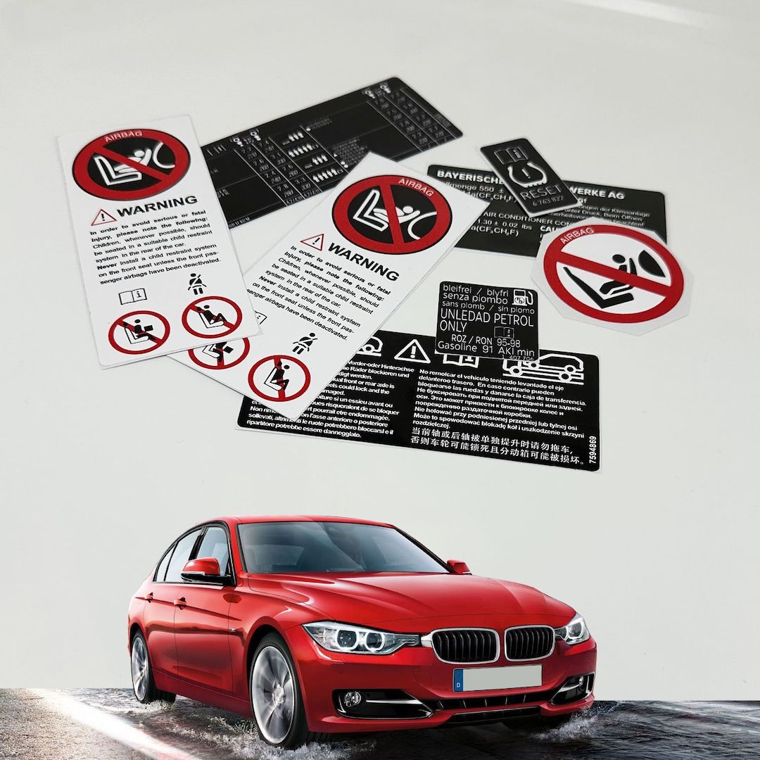 Bmw F30 Underbonnet Car Restoration Warning Stickers Labels - Etsy