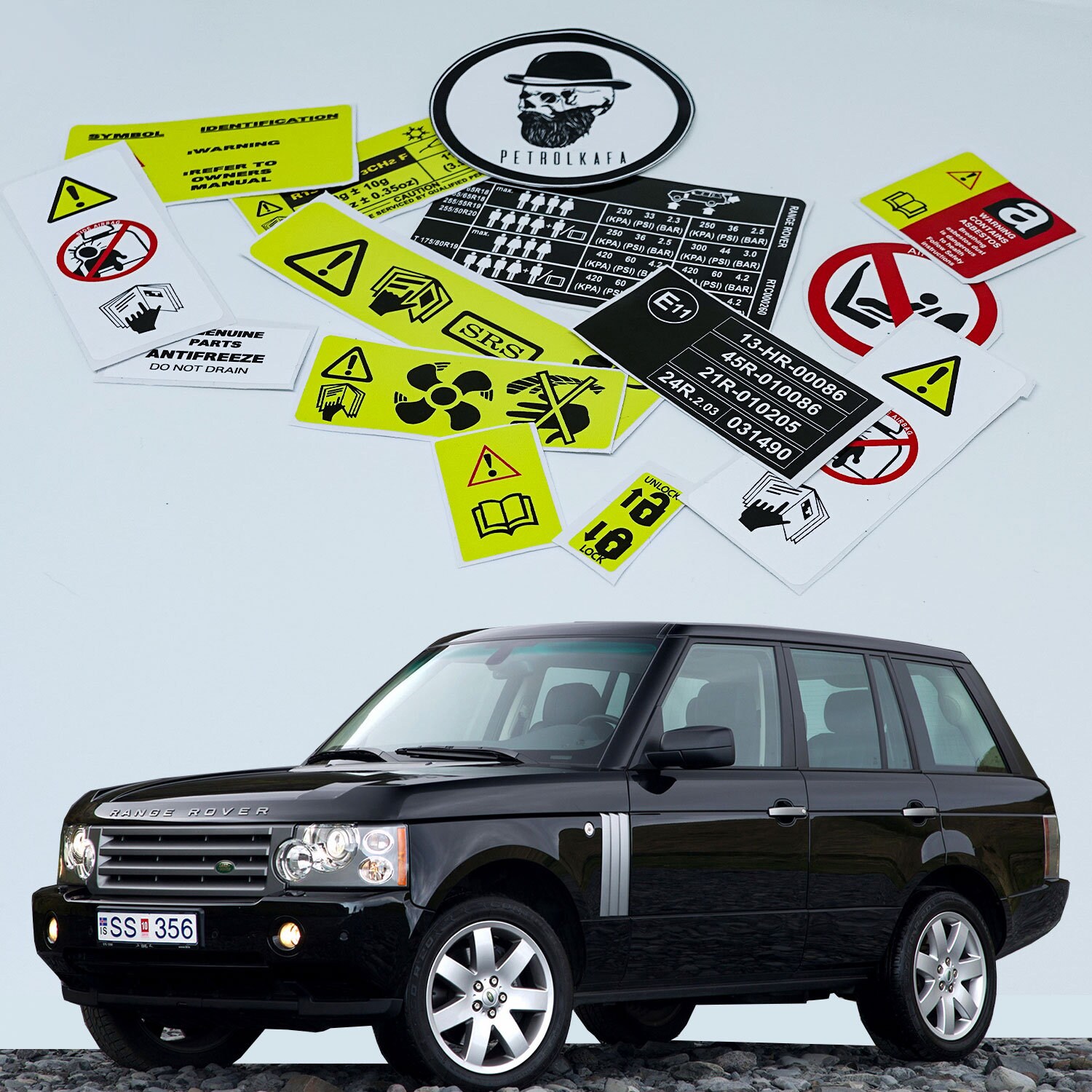 Land Rover Range Rover 3 Restoration Warning Caution Underbonnet Engine ...