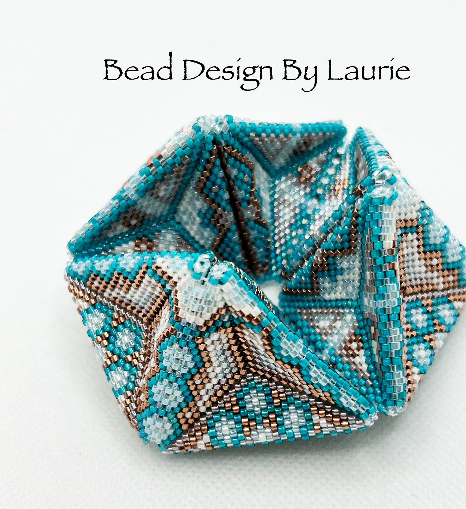 Beaded 3D Kaleidocycle by the Sea Digital Beaded Peyote Pattern - Etsy