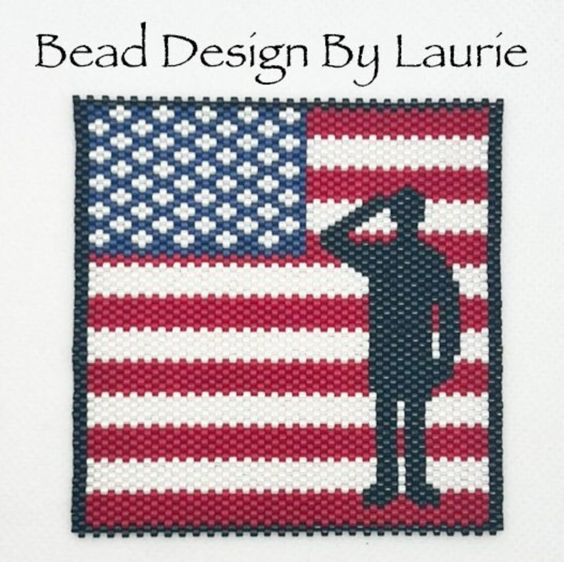 Flag Salute Coaster Peyote Stitched Digital Pattern - Etsy