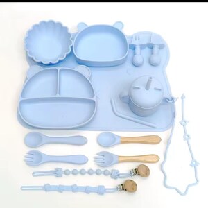 Baby Big Set Feeding 14 Pcs, Kids Plate, Cup , Spoon for Eating - Etsy