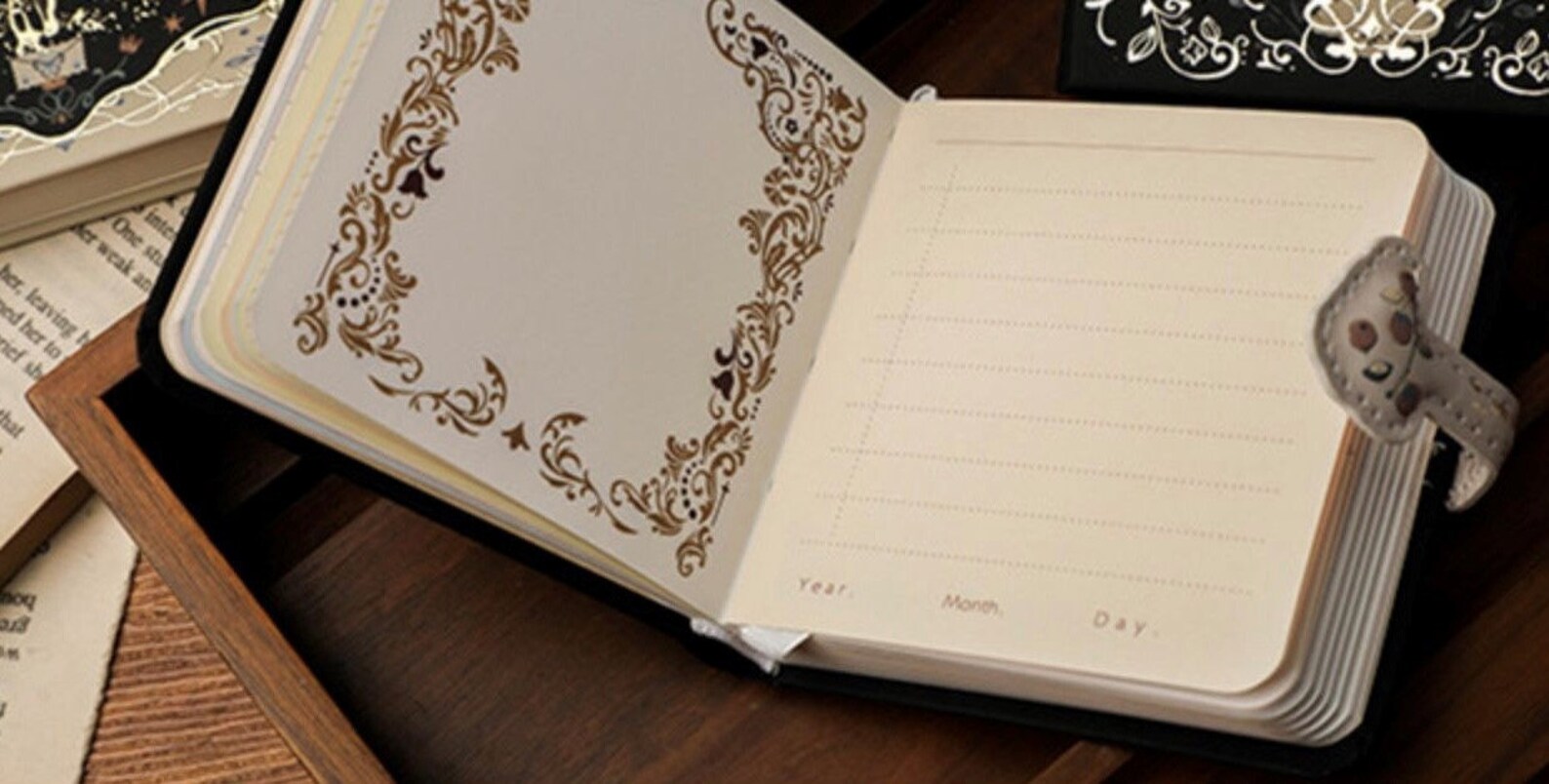 Bluerain: Vintage Gothic Bronzing Cover Personalized Notebook - Etsy ...