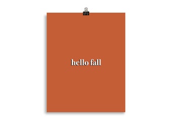 Hello Fall Poster - Etsy