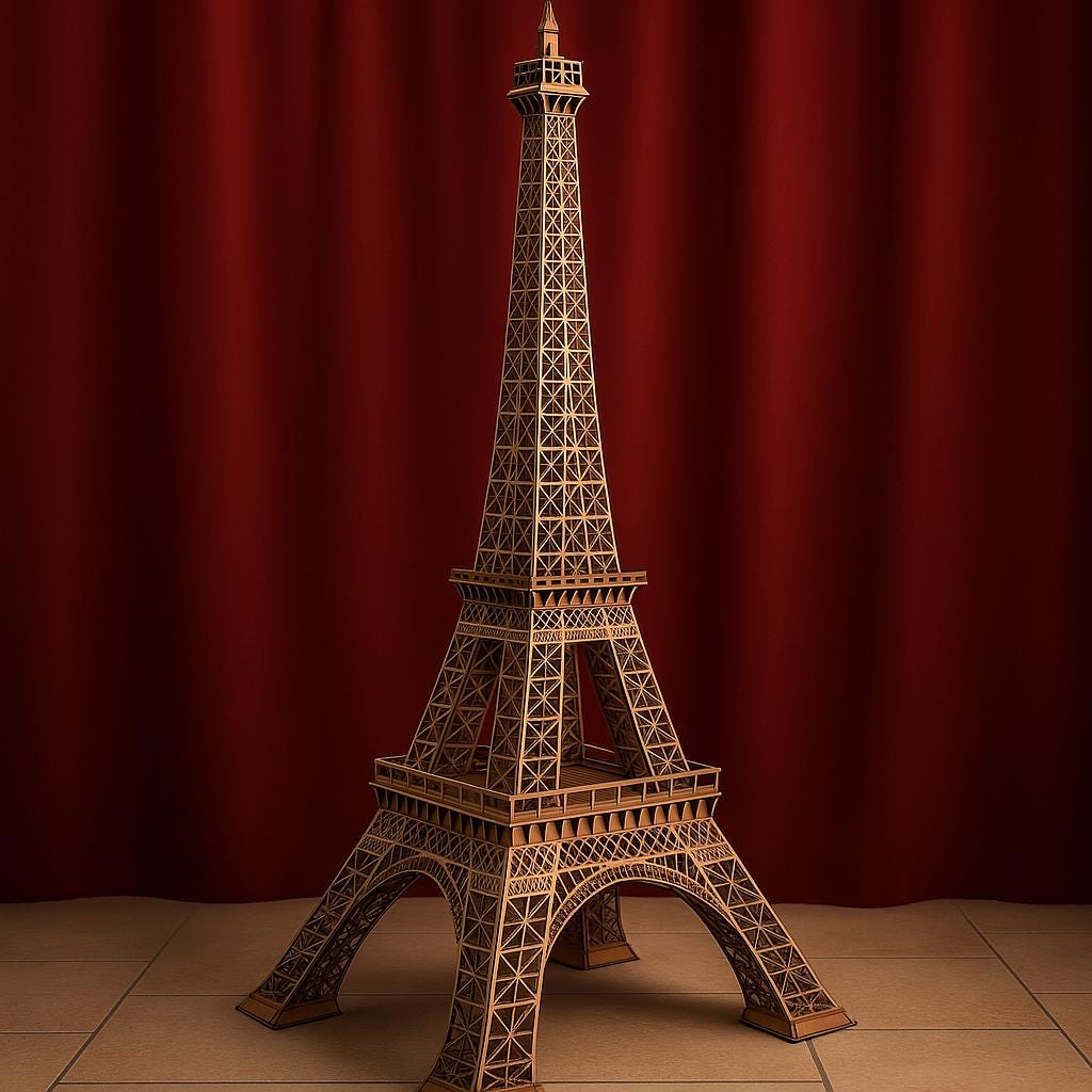 Large Eiffel Tower Laser Cut File: 3D Puzzle, DIY Decor (DXF File) - Etsy